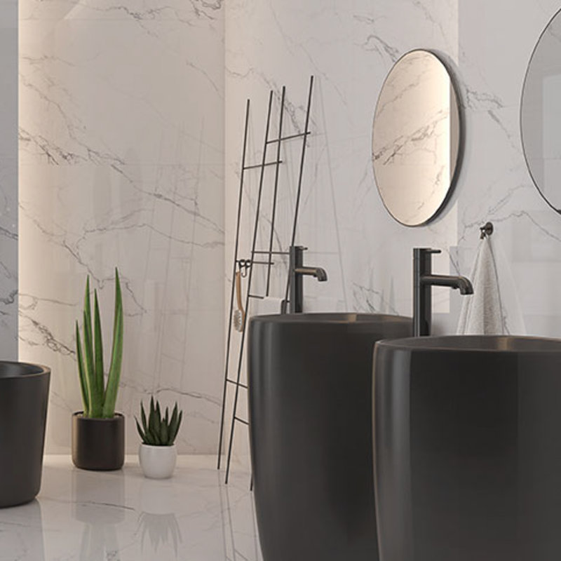 Qube Tiles Statuarietto 12" x 24" Marble Statuario Look Spanish Tile ...