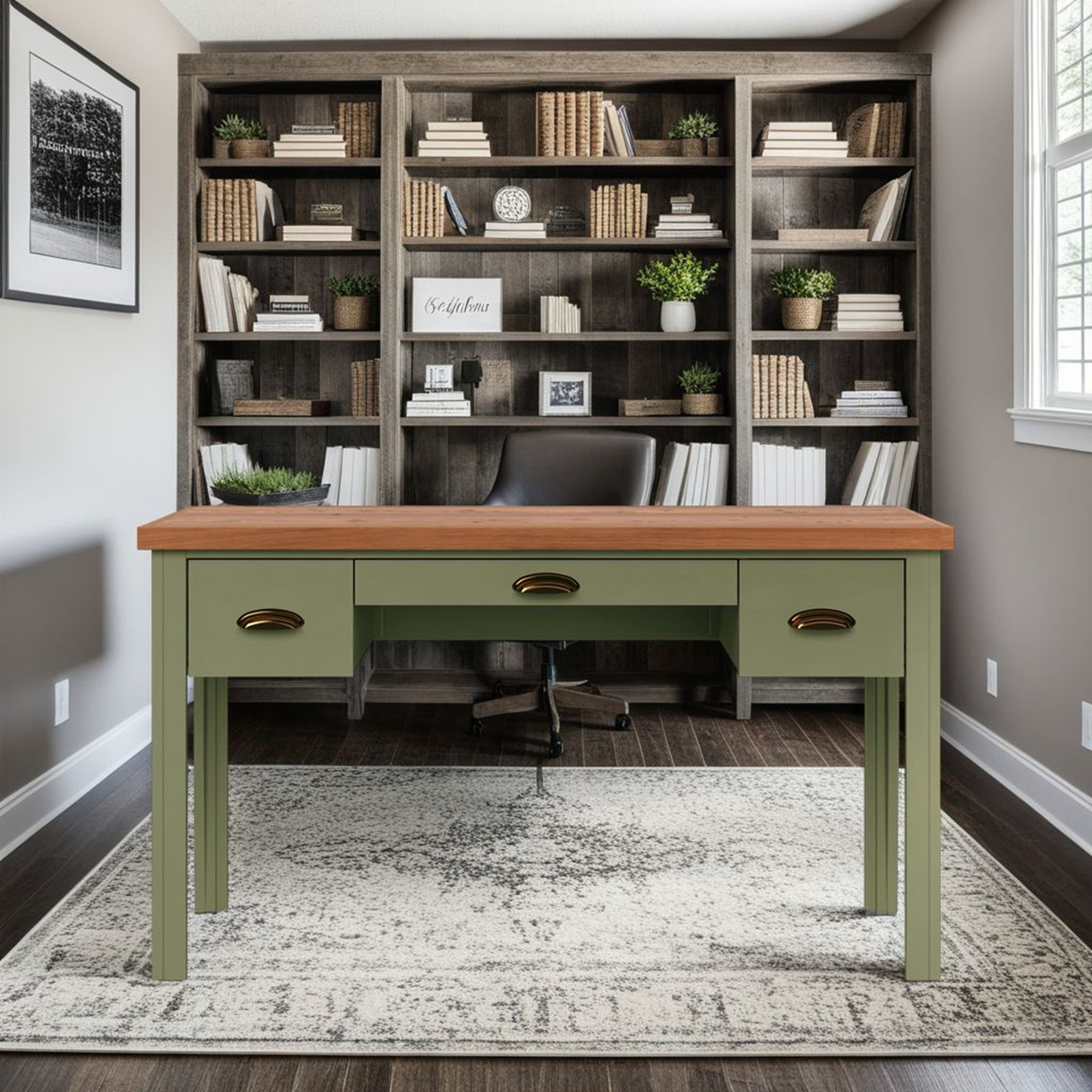 Lark Manor™ 53 inch Writing Desk | Wayfair