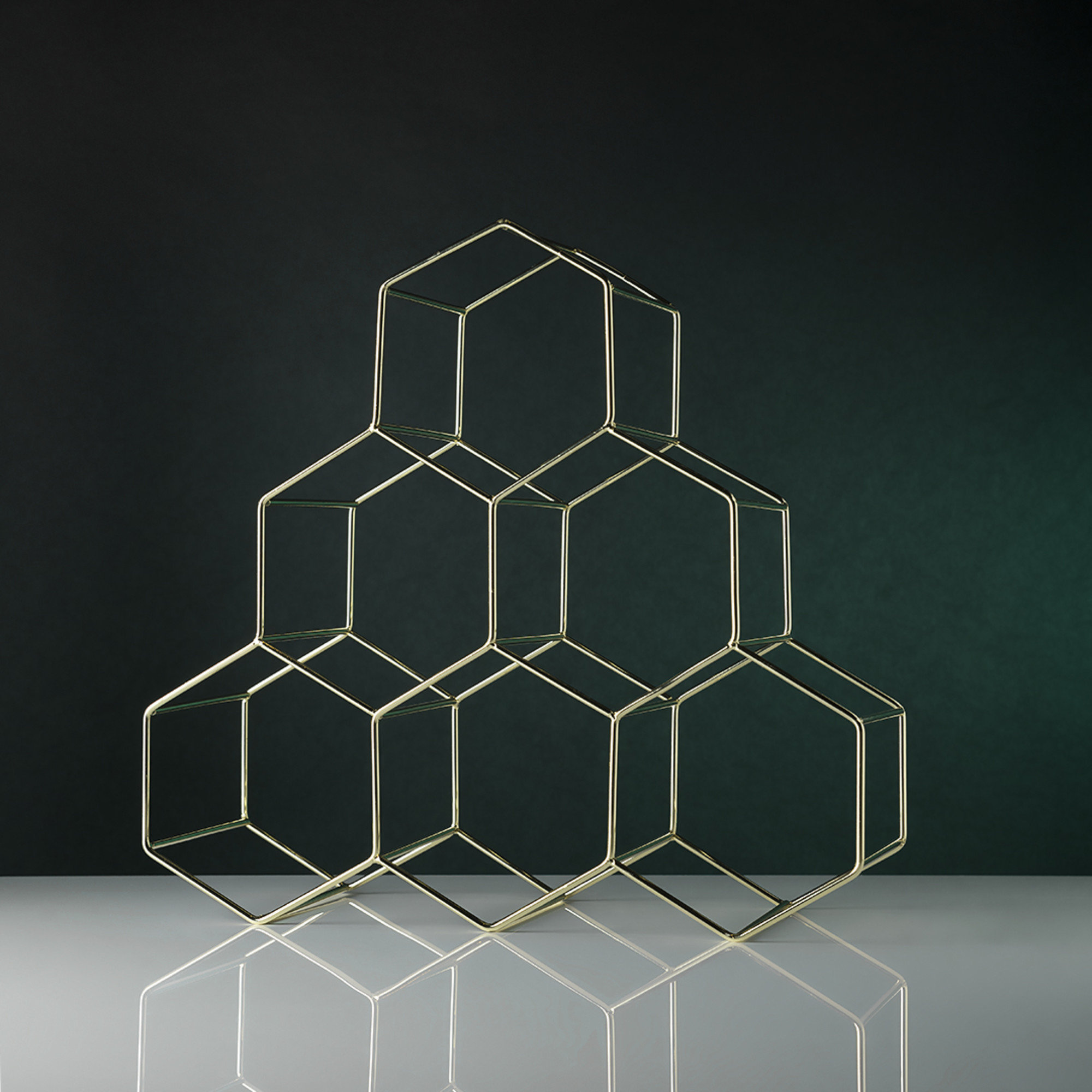 Viski Geo Countertop Wine Rack in Gold & Reviews | Wayfair