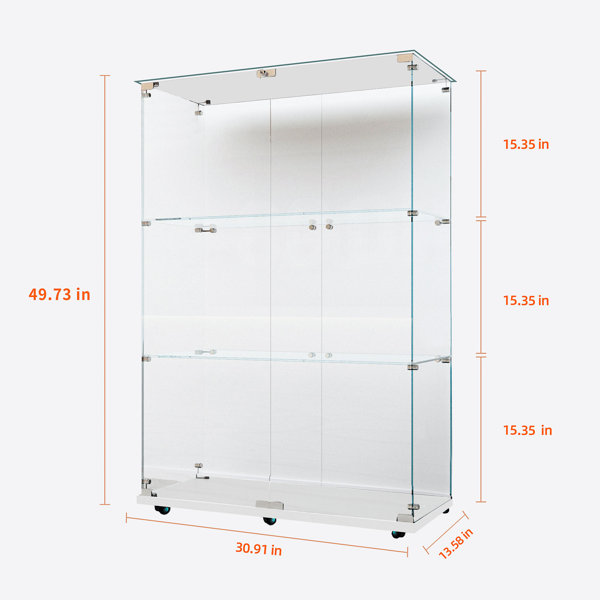 Ebern Designs Tempered Glass Display Cabinet - Wayfair Canada