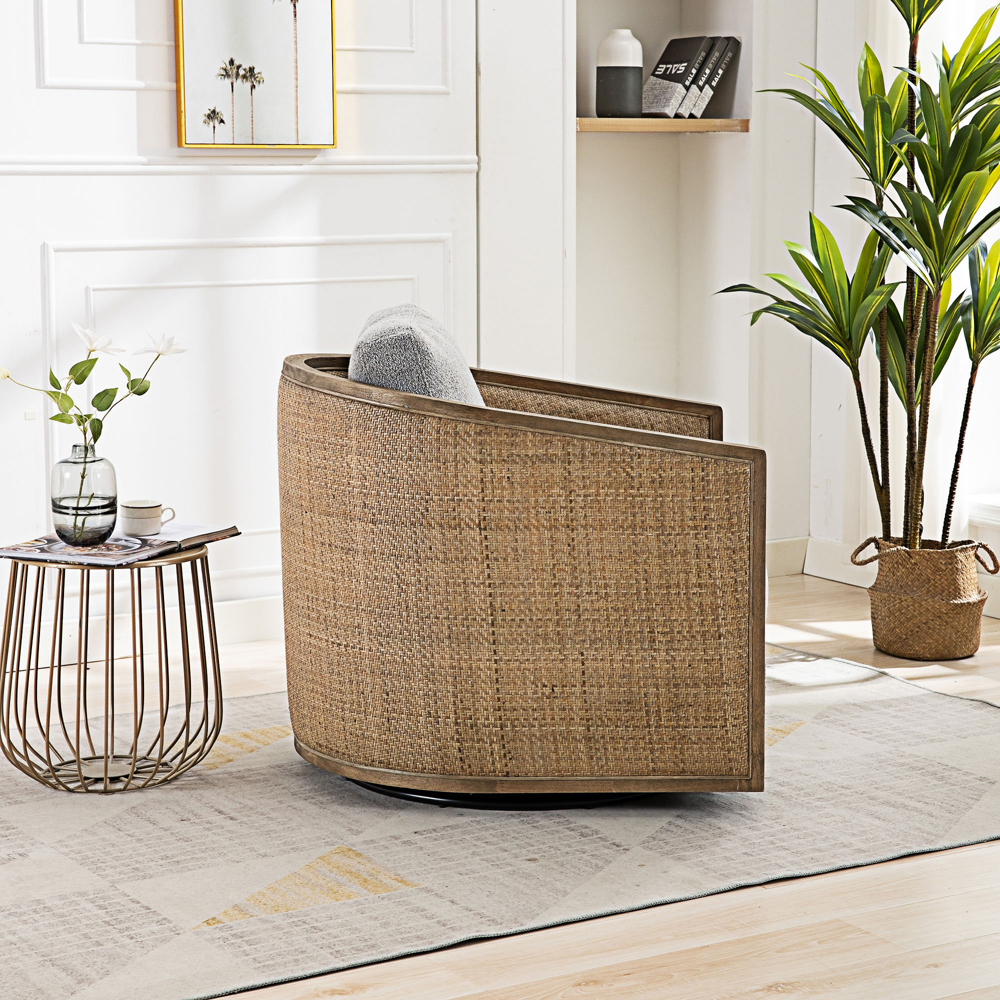 Hokku Designs Swivel Barrel Chair Accent Chair - Wayfair Canada