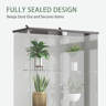 Ivy Bronx 4-Tier Tempered Glass Storage Collection Cabinets Display ...