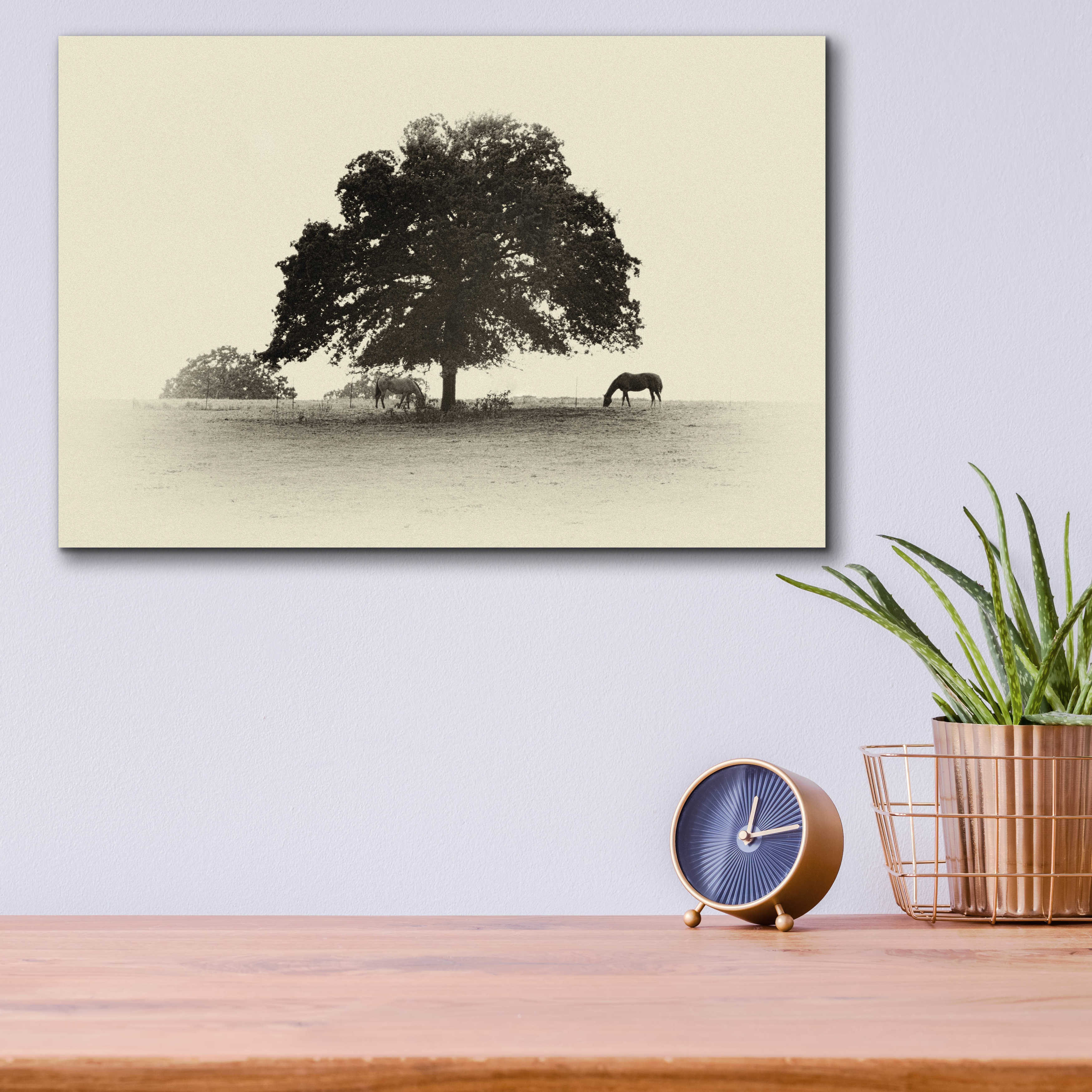 Union Rustic Epic Art 'Horses And Trees I' By Debra Van Swearin Horses ...