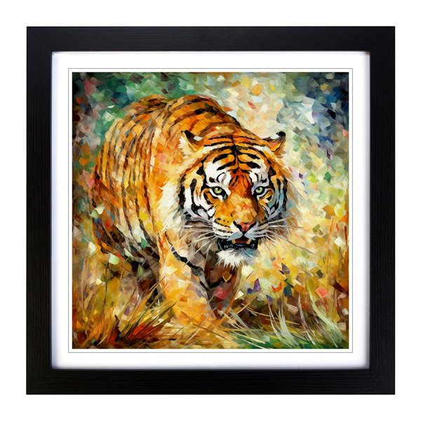 Latitude Vive Tiger Post-Impressionism - Single Picture Frame Print on ...
