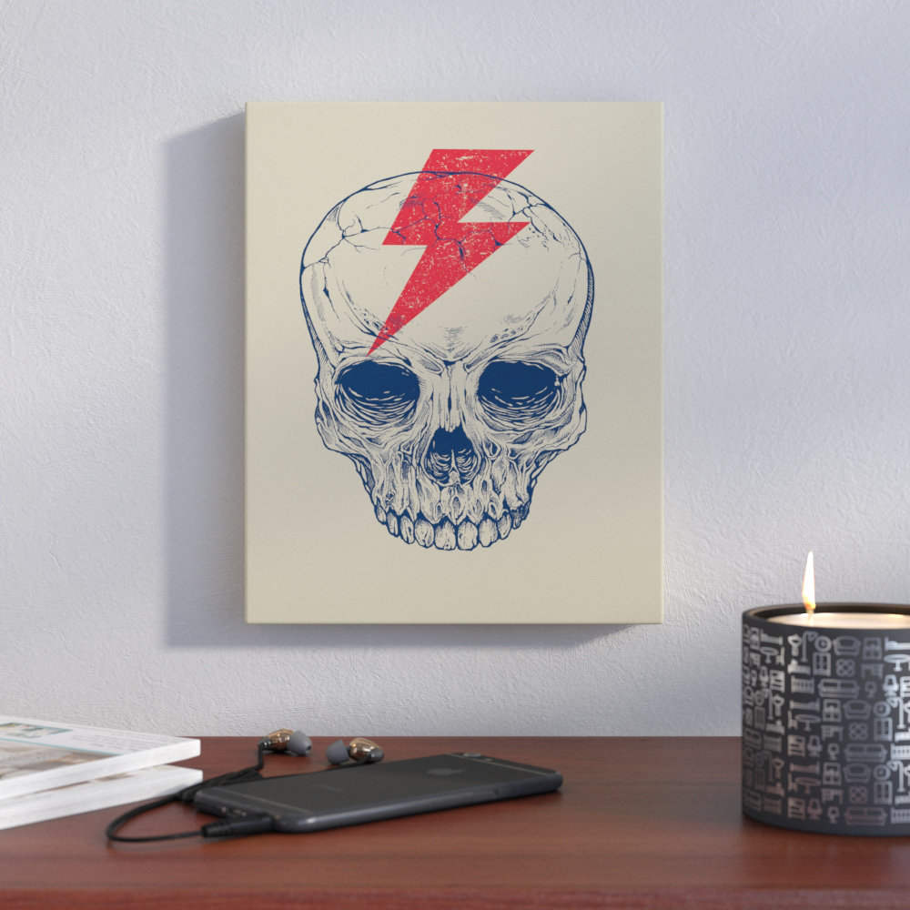 Wrought Studio 'Skull Bolt' Graphic Art Print on Canvas - Wayfair Canada