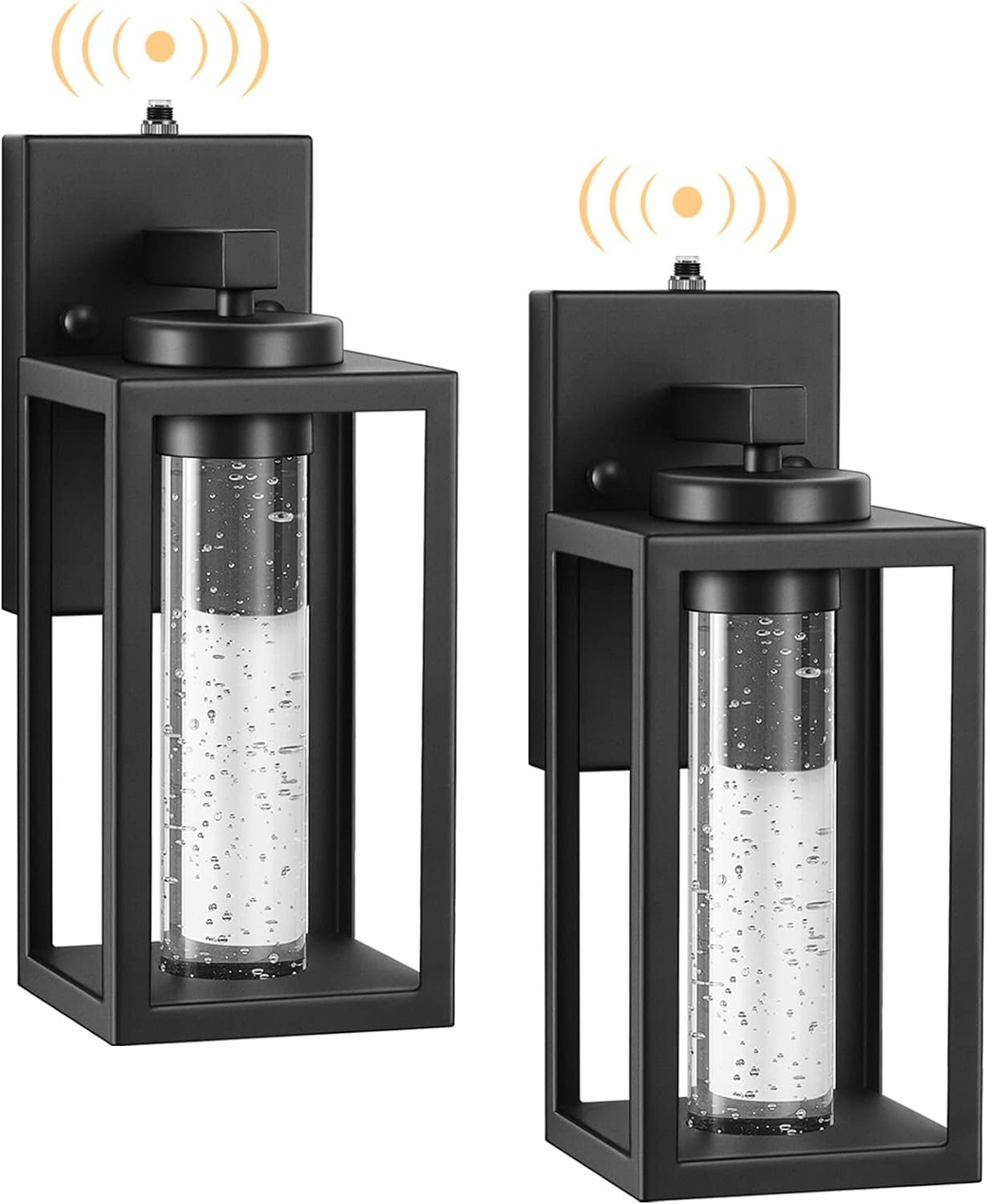 Ivy Bronx 2 Pack Exterior Lighting Fixtures Wall Mount, Black Outdoor ...