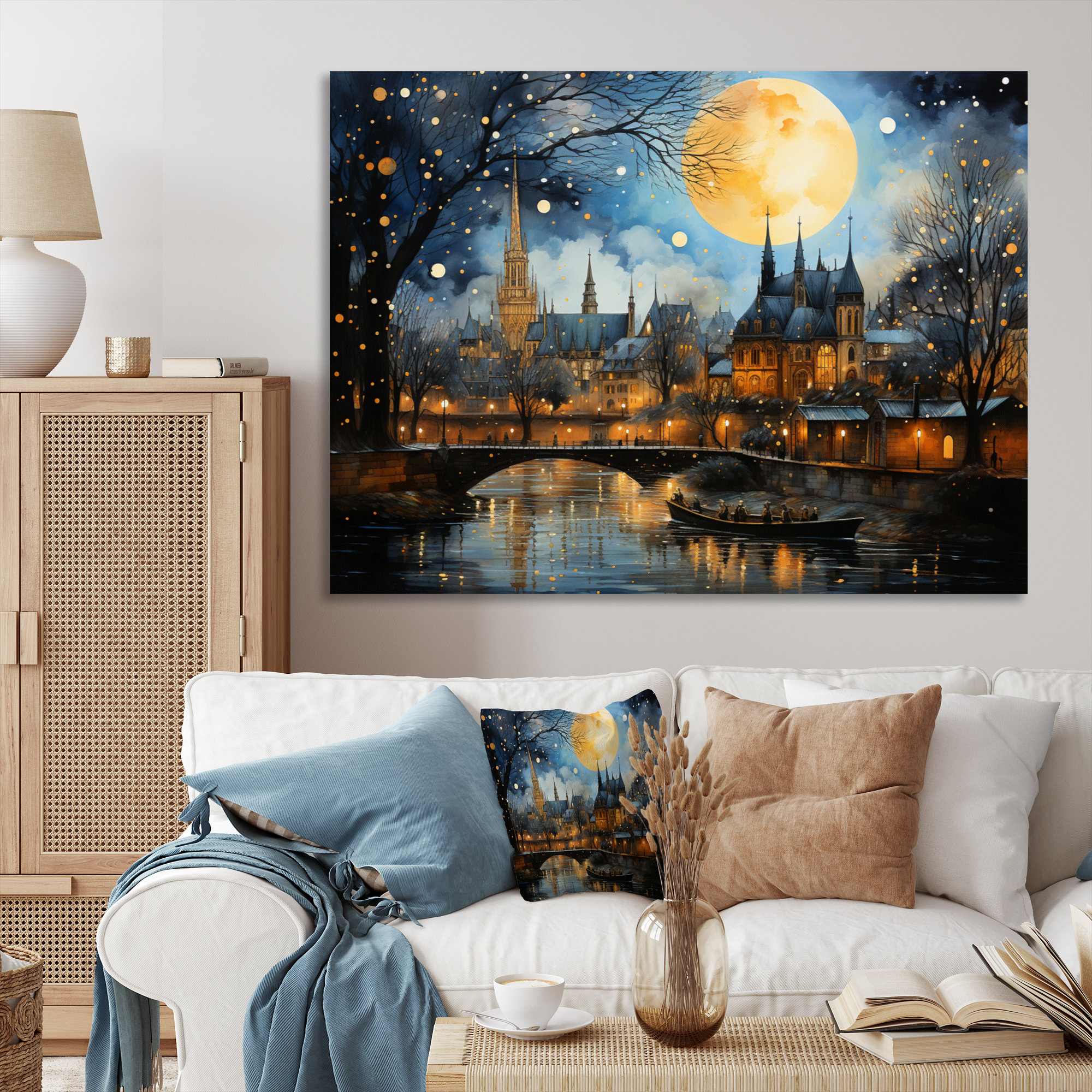 Winston Porter French Riverside In Lyon II - Cityscapes Canvas Wall Art ...