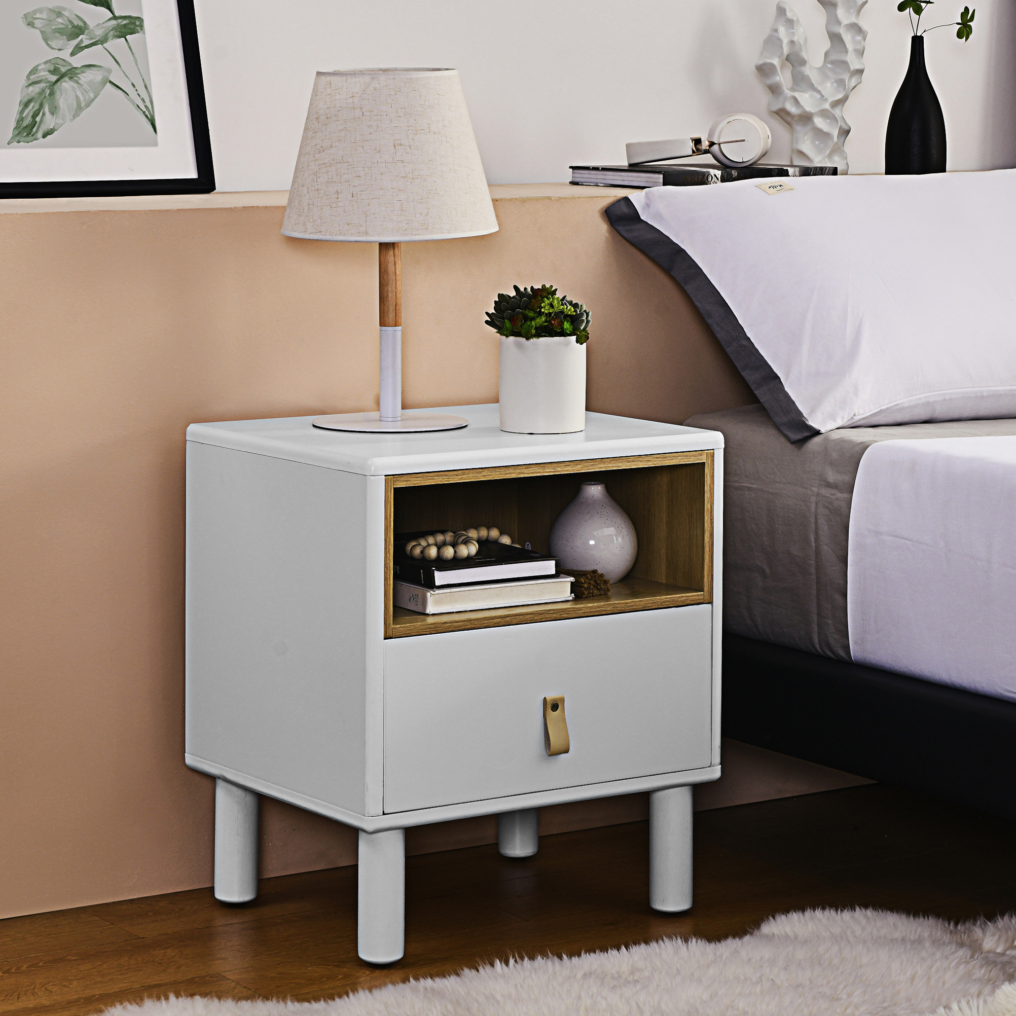 George Oliver Single Drawer Bedside Table - Wayfair Canada
