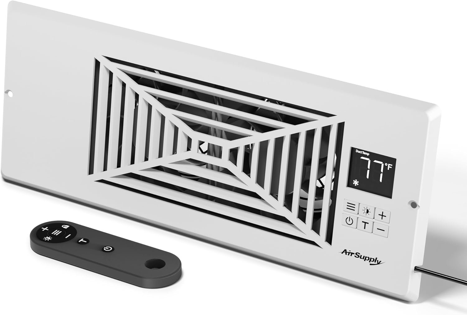 Turbro Register Booster Fan, Enhances Hvac Airflow, 4-way Vent Grille ...