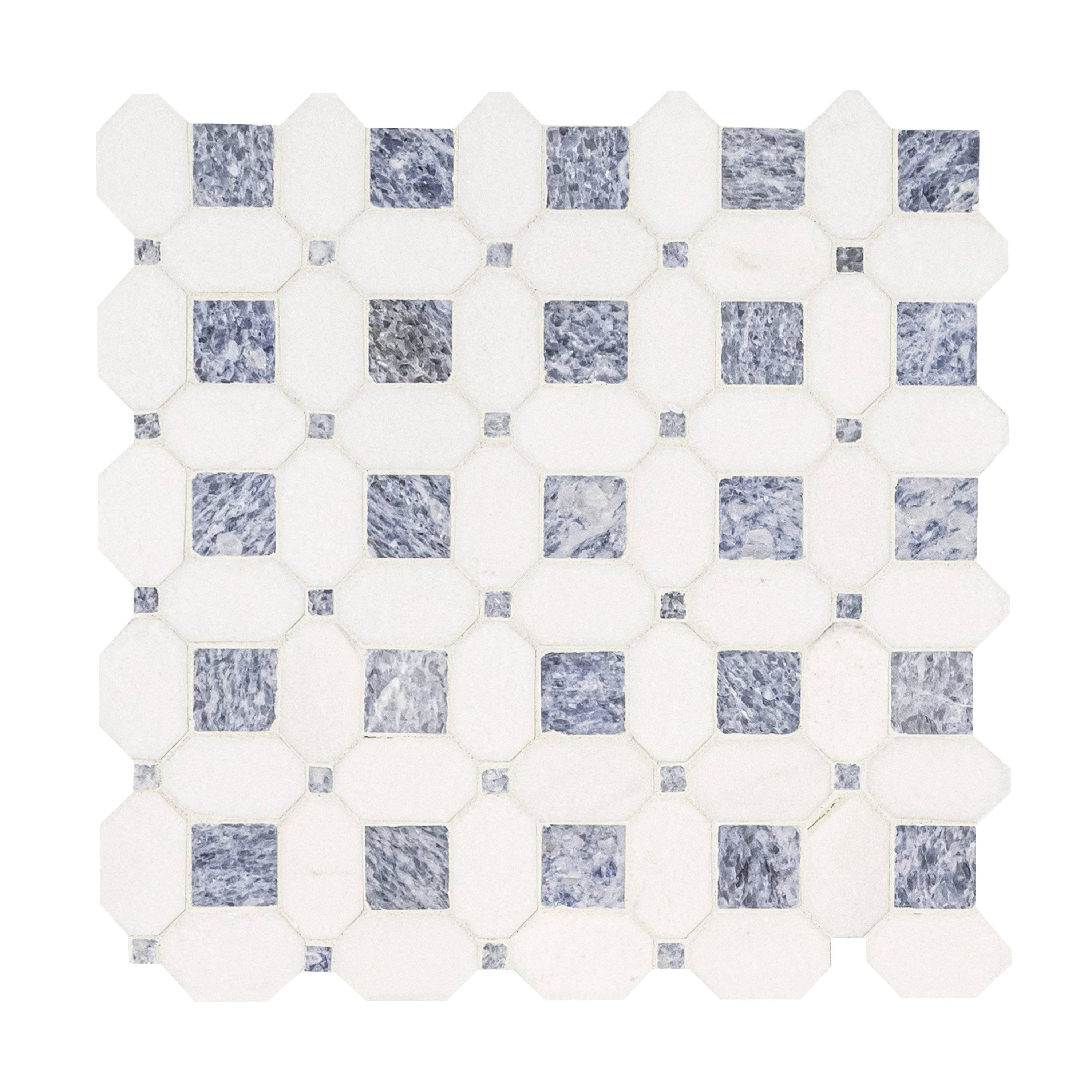 Ackland Loredana Array 12 in. x 12 in. Polished Marble Mosaic Floor and ...
