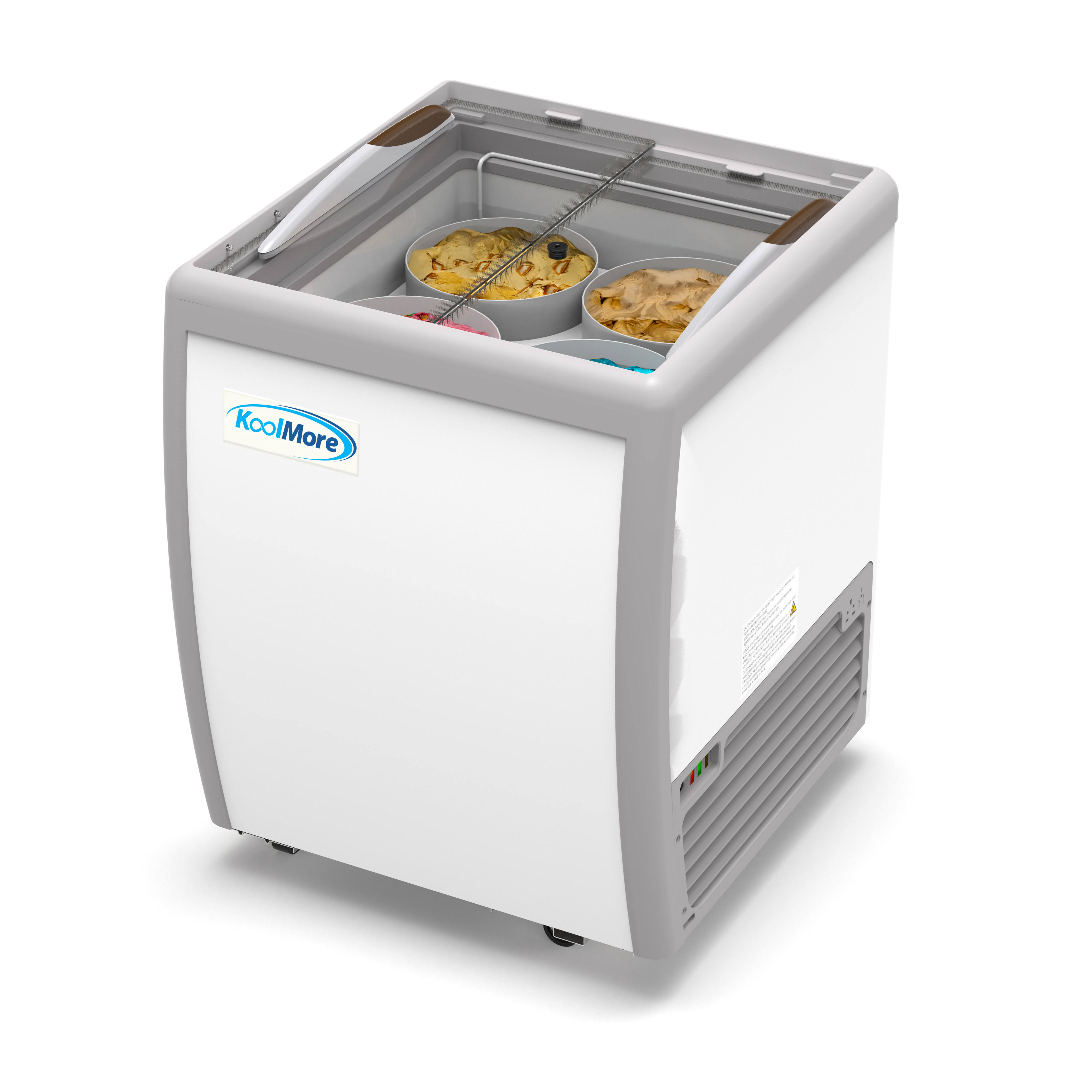 Koolmore 26 in. 4 Tub Ice Cream Dipping Cabinet Display Freezer KM-ICD ...