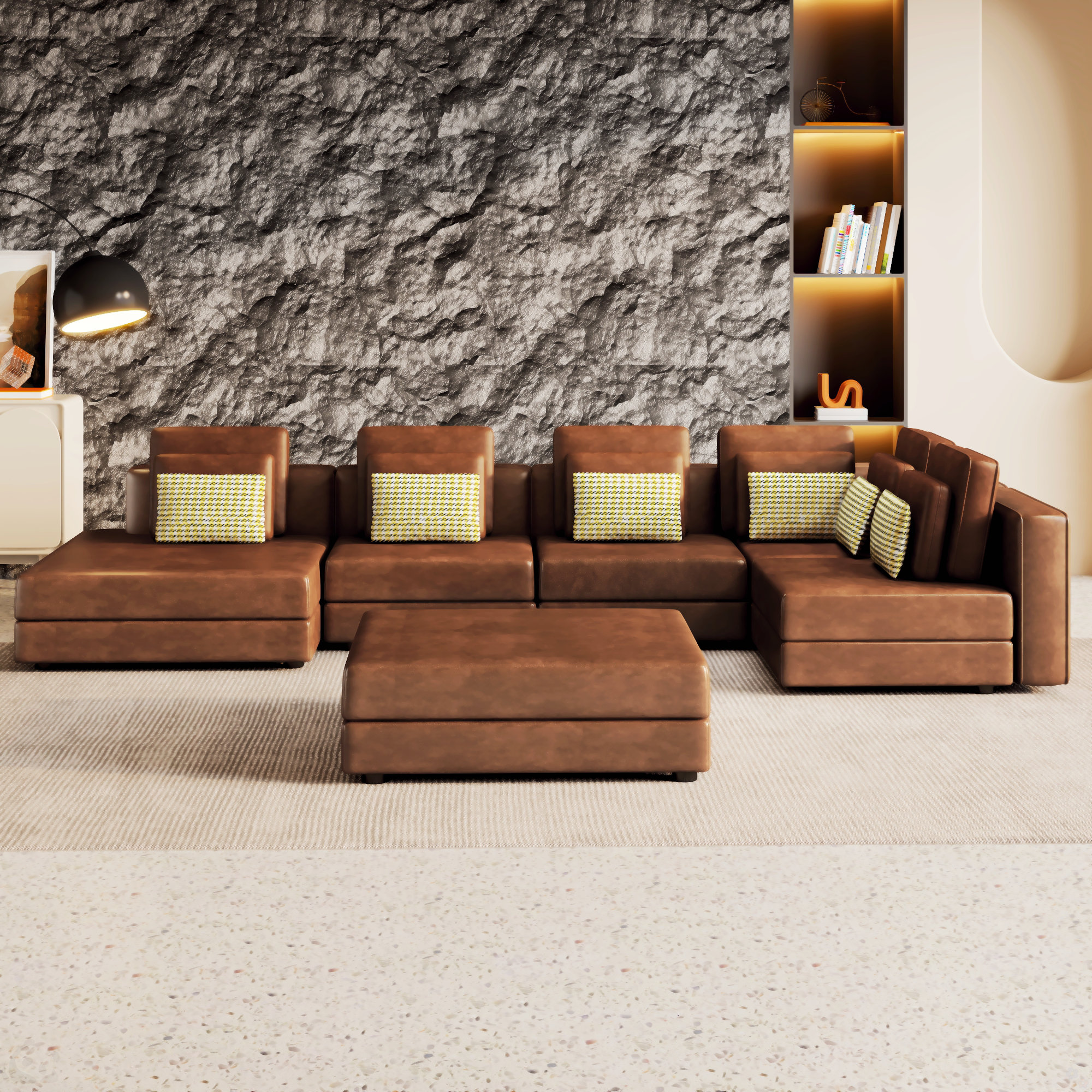 Hokku Designs Modular Sectional Sofa Corner Sofa Chaise Lounge With ...