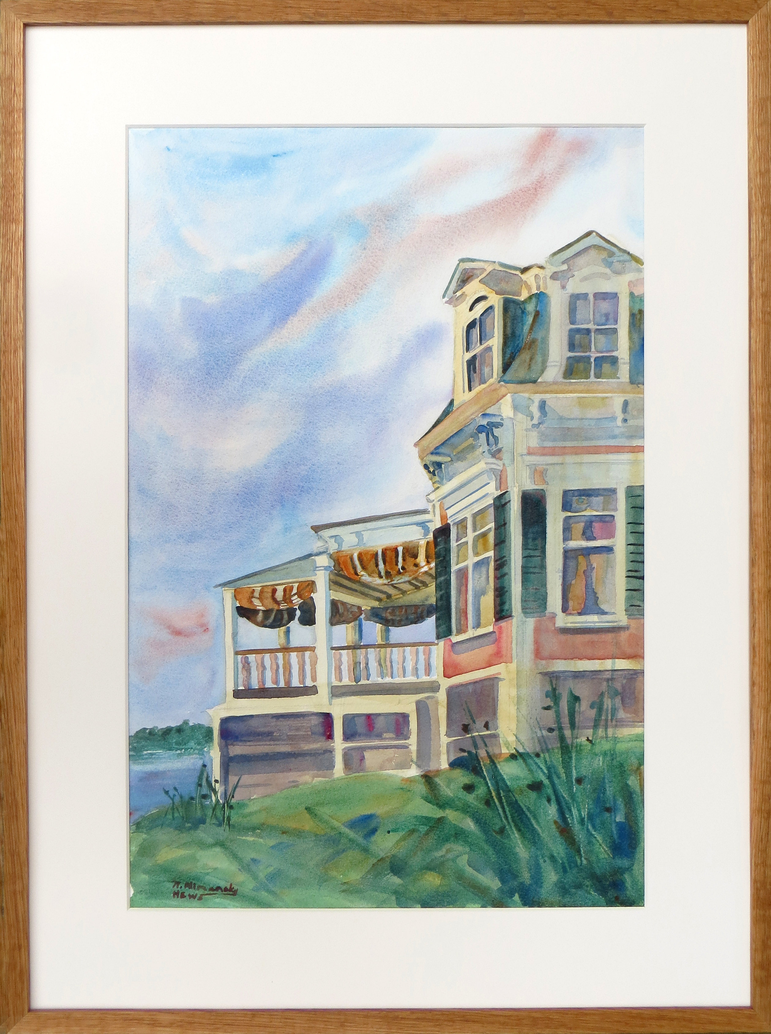 Winston Porter One-of-a-Kind Original 'House on the Hill' by Nancy ...