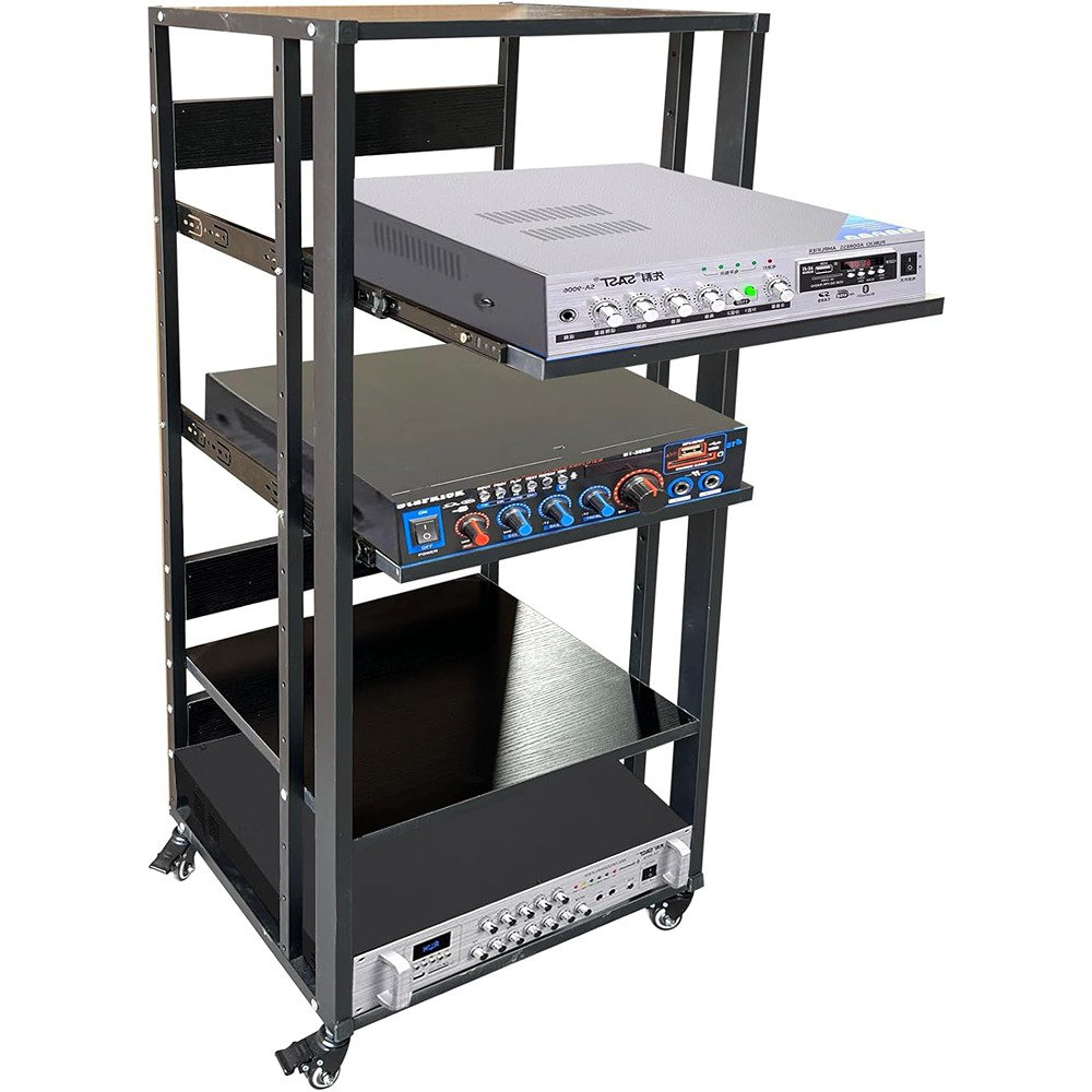 Hokku Designs Media Stand, Stereo Audio Rack Stand, Media Cabinet Wi ...