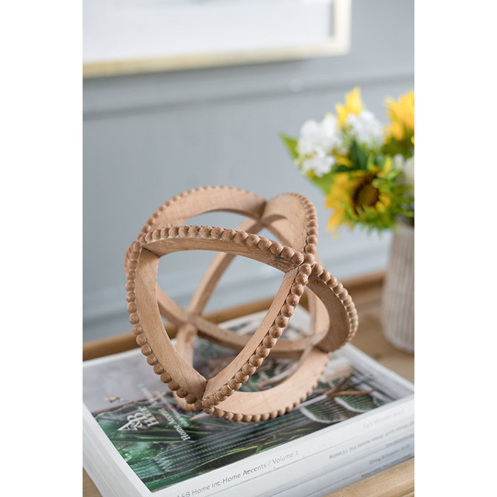 Delaney Decorative Ball Table Accent with Bead Trim & Reviews | Birch Lane