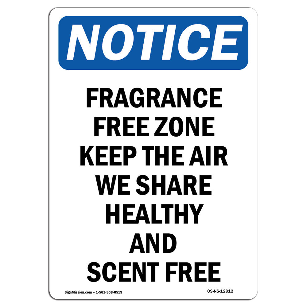 SignMission Fragrance Free Zone Keep the Air Sign | Wayfair