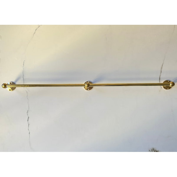 Prep & Savour Brass Kitchen Rail Rack for Hanging Accessories Modern ...