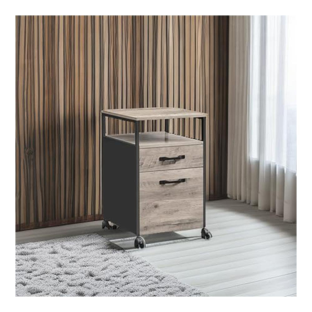 17 Stories File Cabinet, Mobile Filing Cabinet With Wheels, 2 Drawers ...