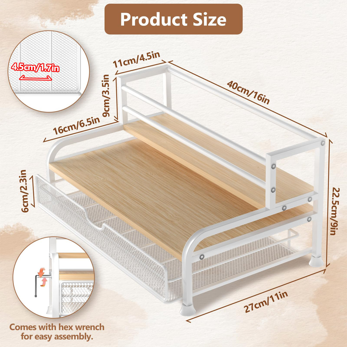 MARLIN MANUFACTURING COMPANY, INCORPORATED Coffee Syrup Rack Organizer ...