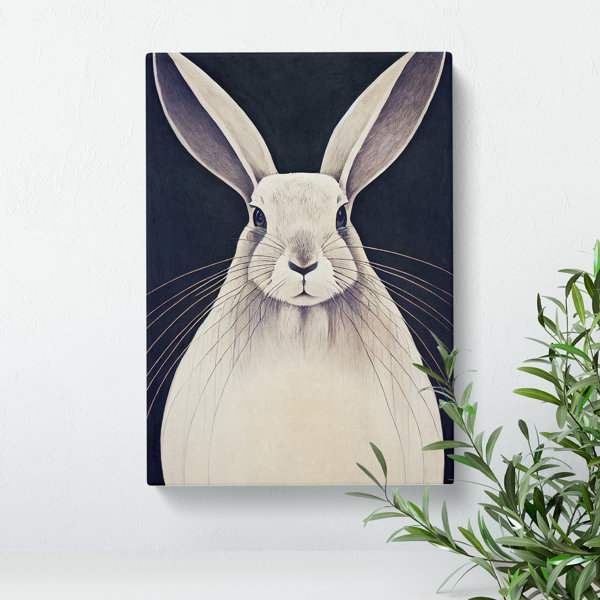 Brambly Cottage Quirky Hare - Wrapped Canvas Print | Wayfair.co.uk