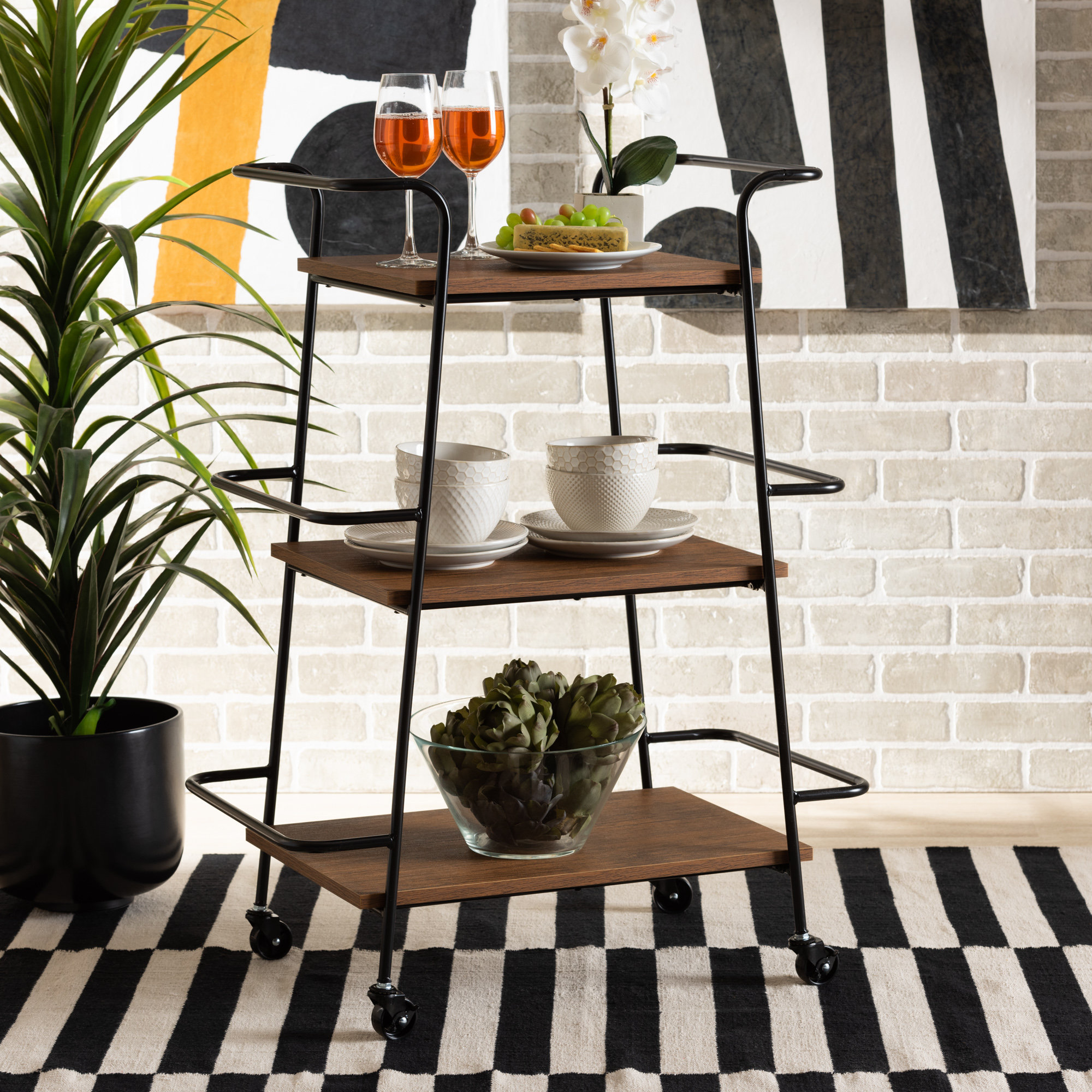 17 Stories Kensuke Bar Cart | Wayfair