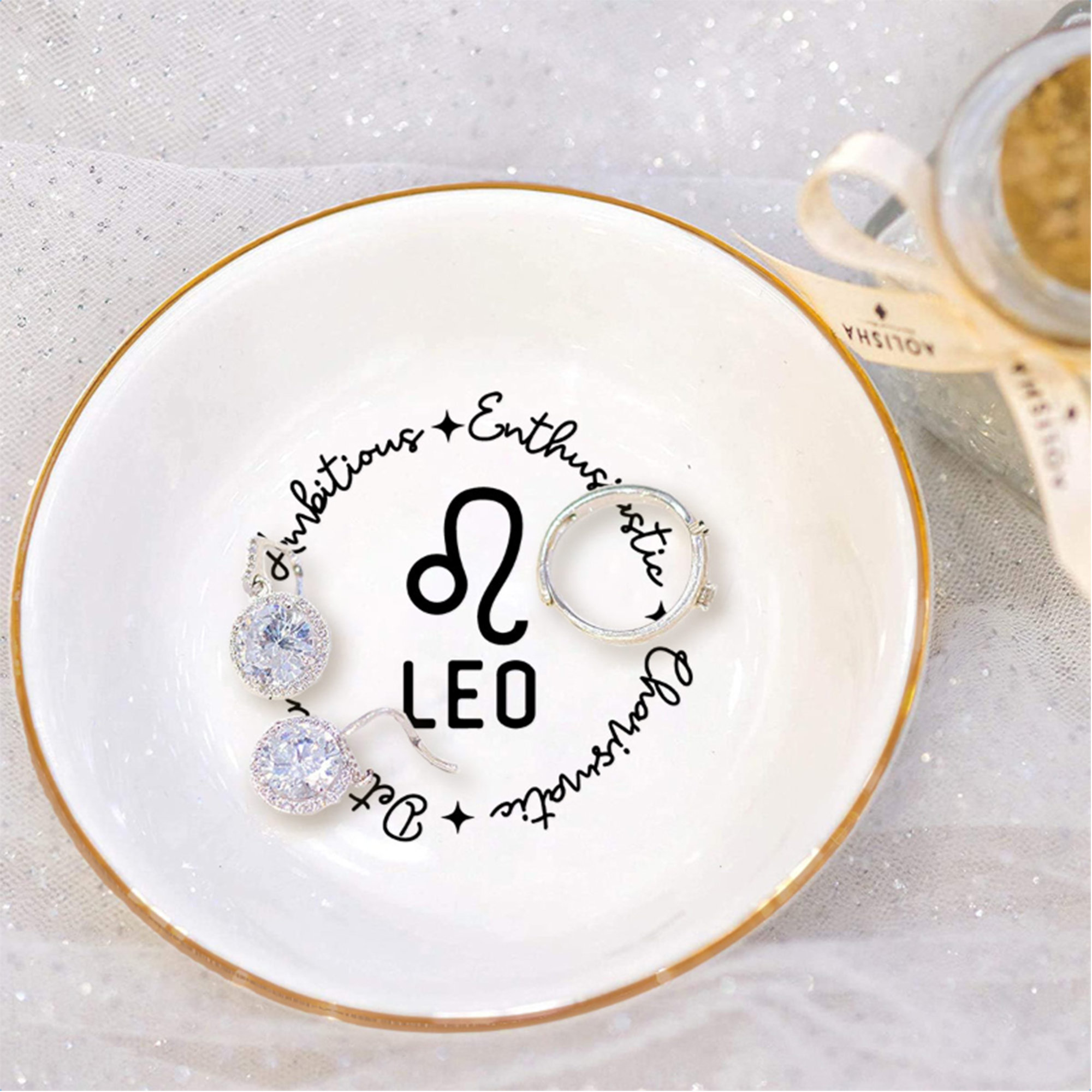 Ebern Designs Ring Dish Jewellery Plate House Organize Accessory Cute ...