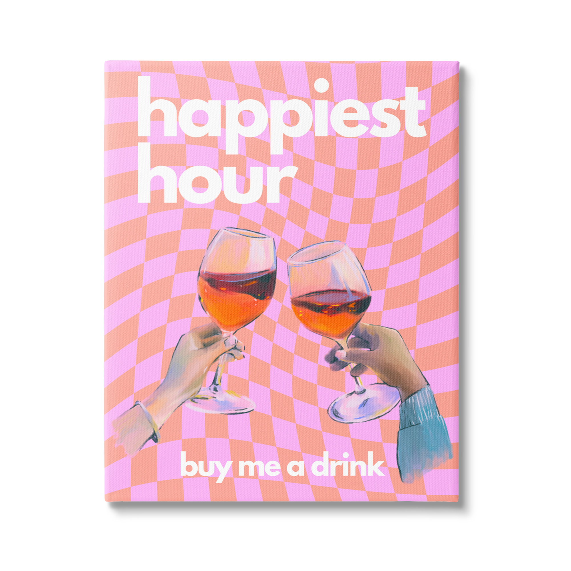 Trinx Groovy Happiest Hour Canvas Wall Art by House of Lulu | Wayfair