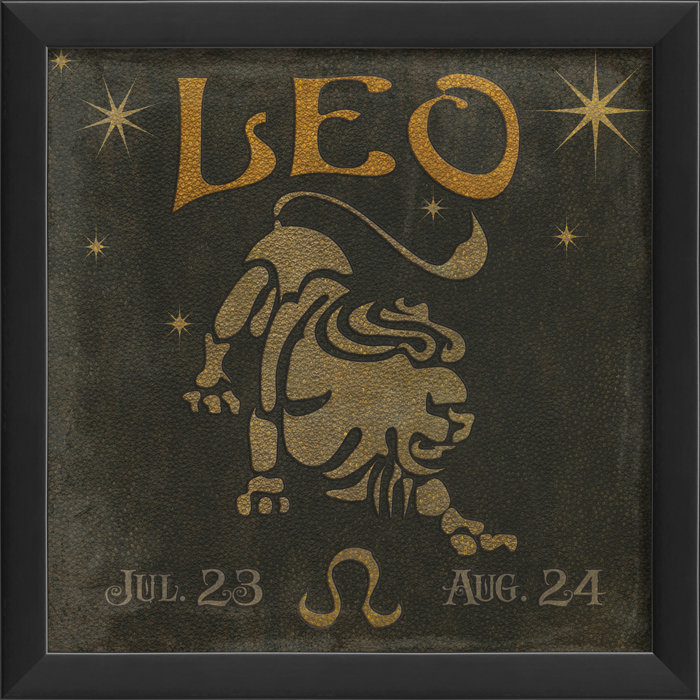 The Artwork Factory Zodiac Leo Framed Graphic Art | Wayfair