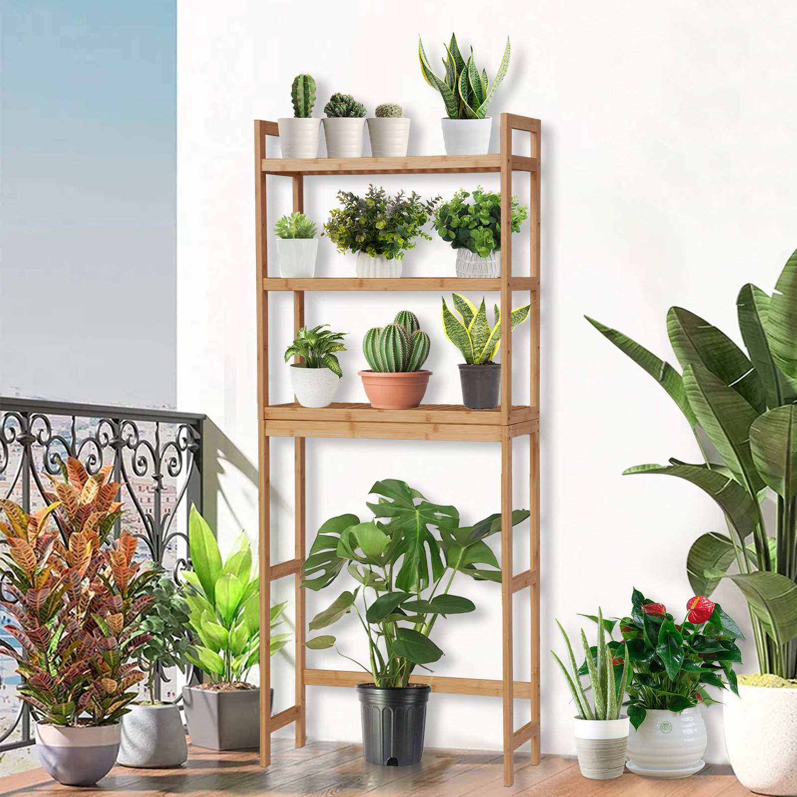 Rebrilliant Rangement au-dessus de la toilette l 23,4 po x H 63,6 po x P 10,2 po et Commentaires ...