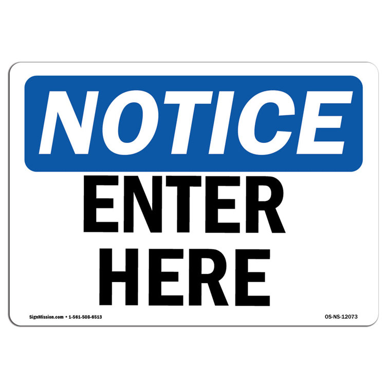 SignMission Enter Here Sign | Wayfair