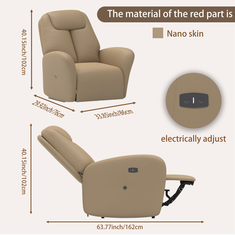 Latitude Run® Tobyas Faux Leather Recliner | Wayfair