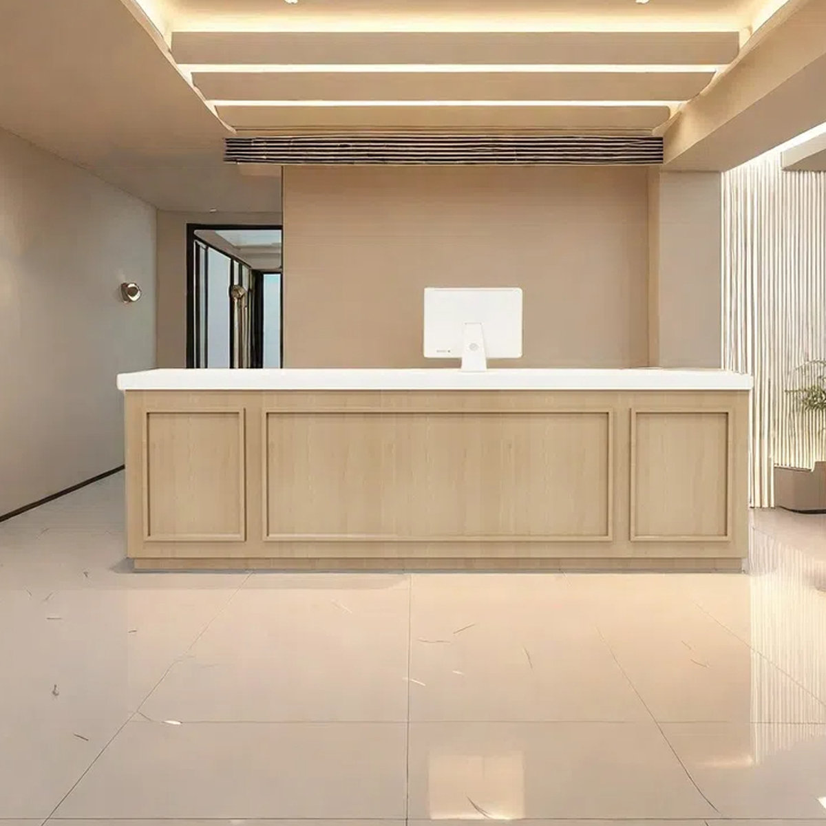 NBNKK Reception desk Register Counter,Rectangular Front Desk | Wayfair