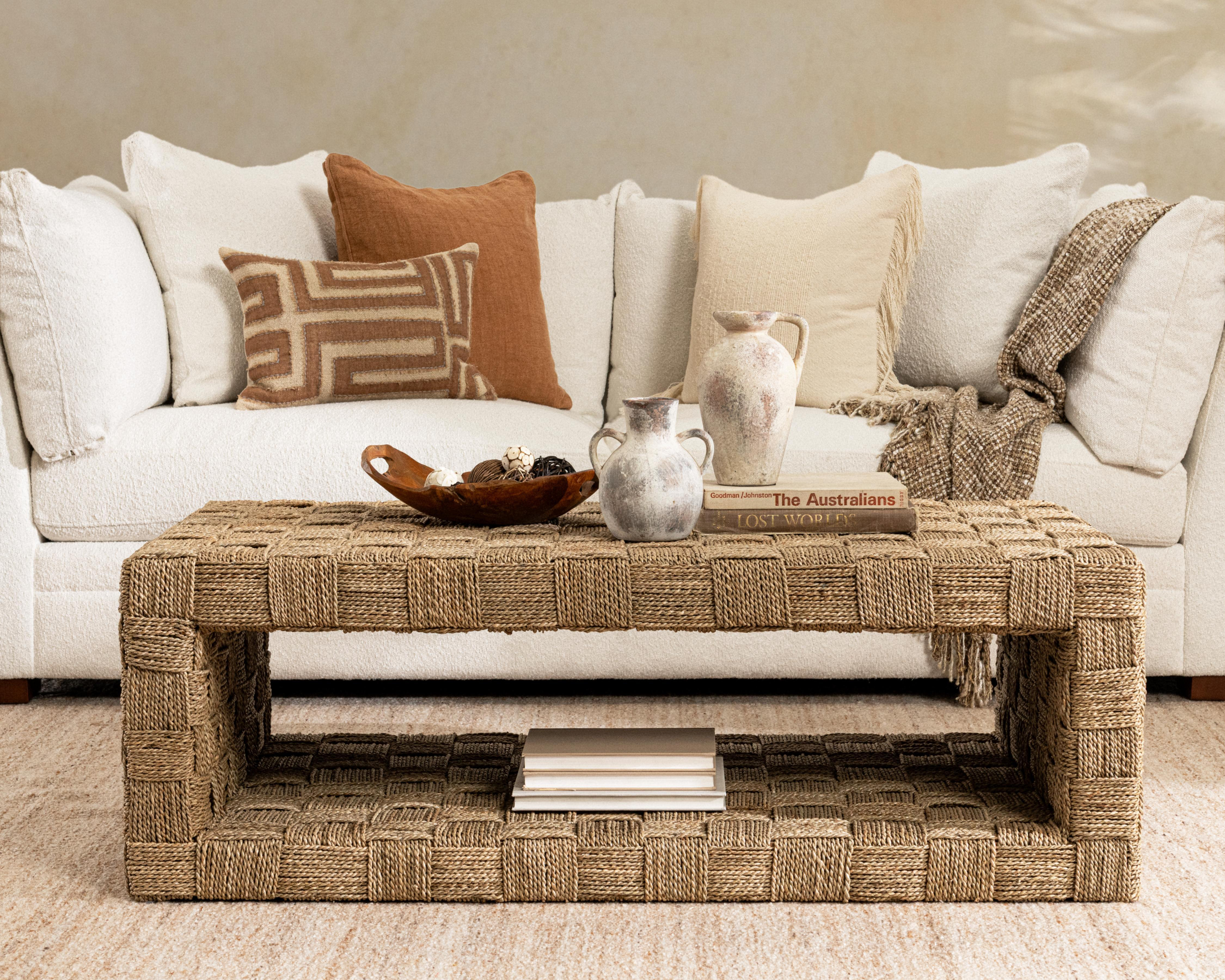 Classic Home Neyla Seagras Weave Coffee Table | Wayfair