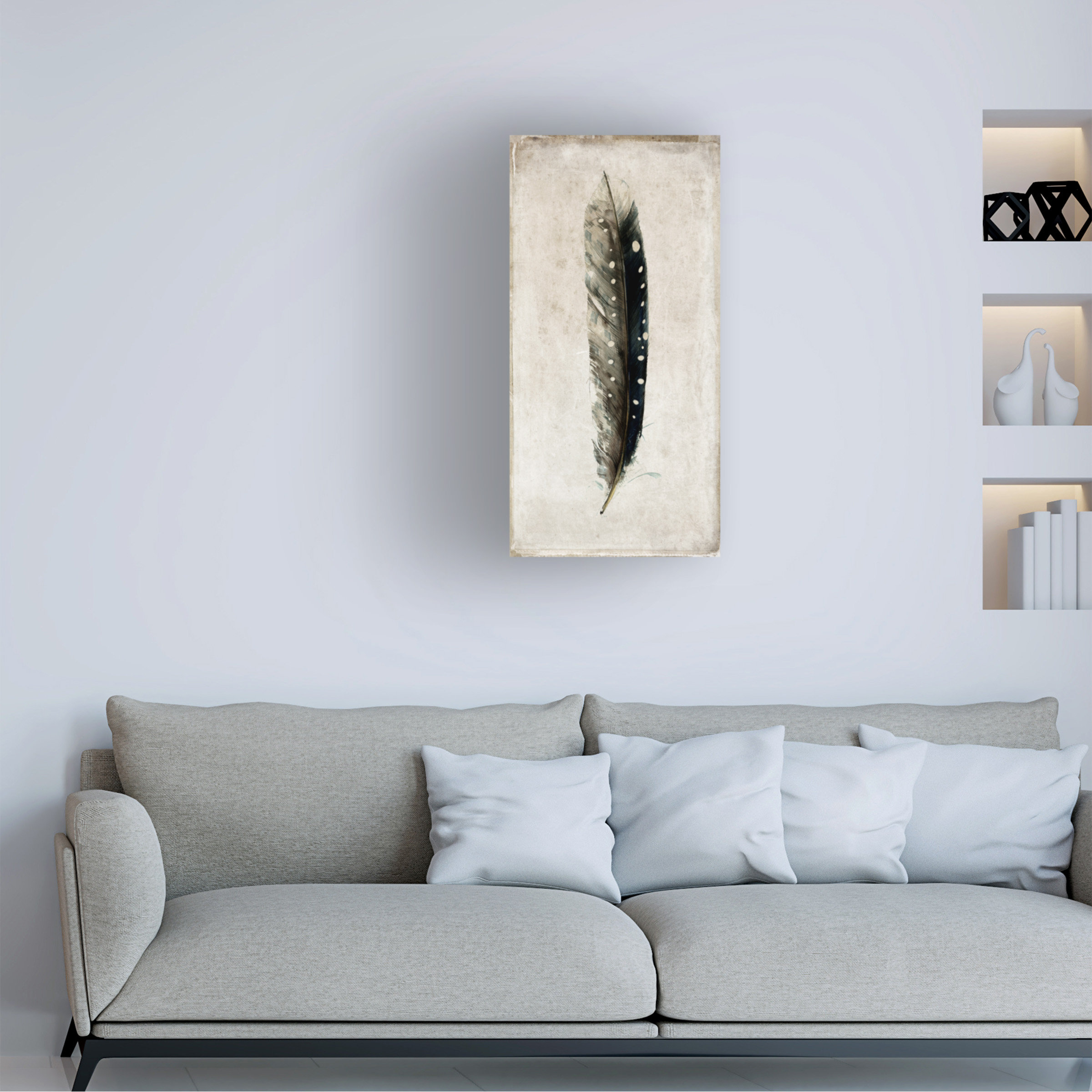 Bungalow Rose Symposium Design ''Feather 2'' Canvas Art | Wayfair