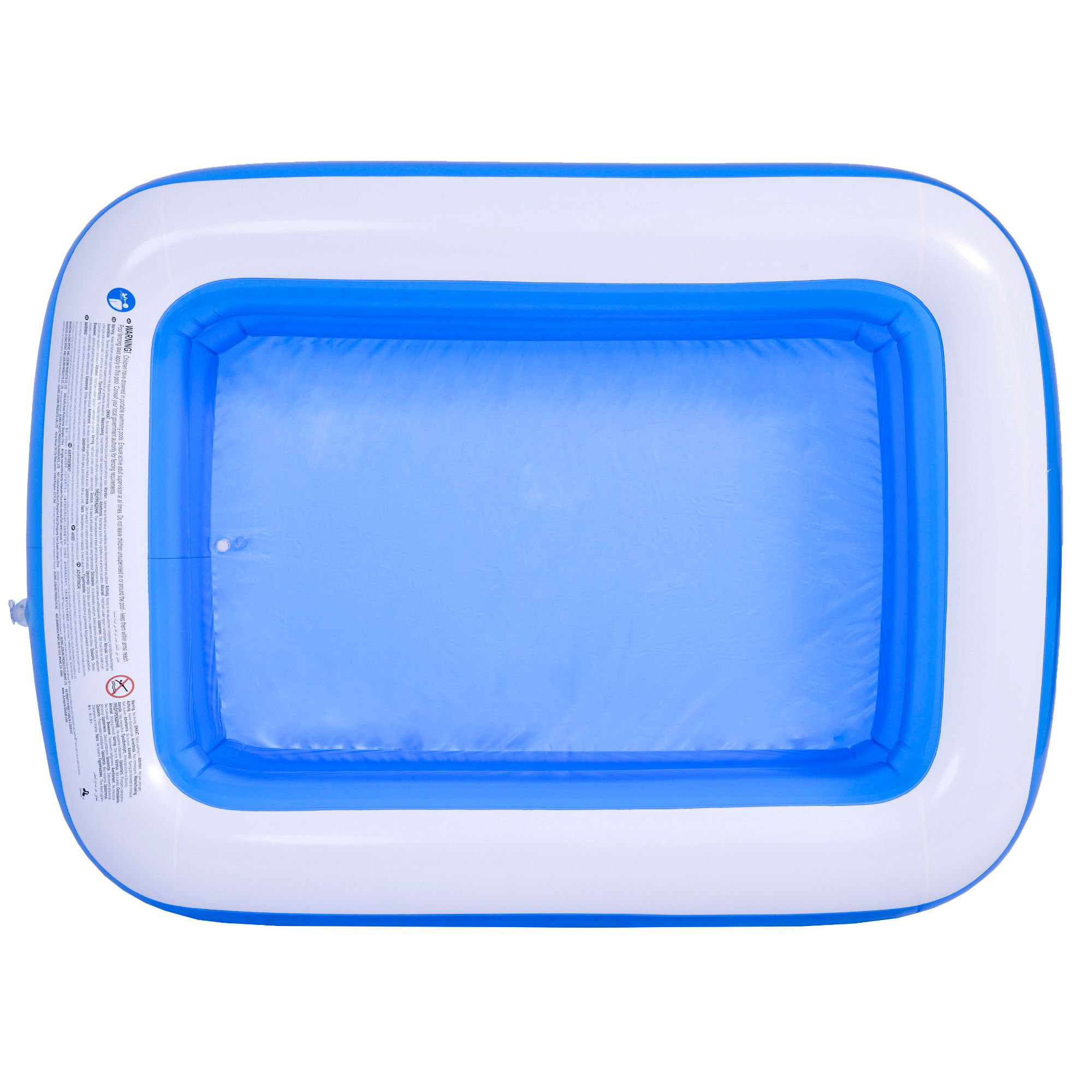 Pool Central 6.5' Blue And White Inflatable Rectangular Swimming Pool ...