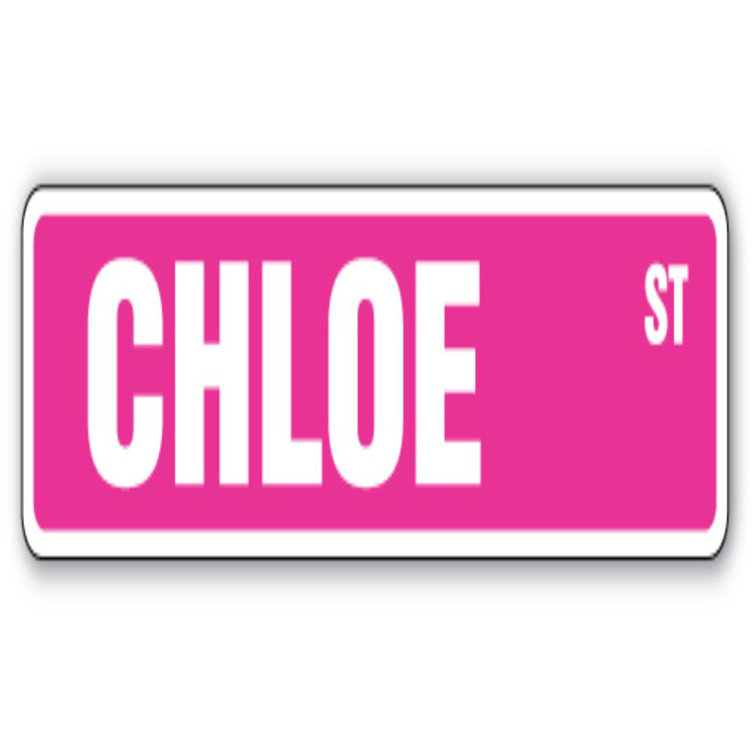 SignMission CHLOE Street Sign Childrens Name Room Sign Indoor Outdoor ...