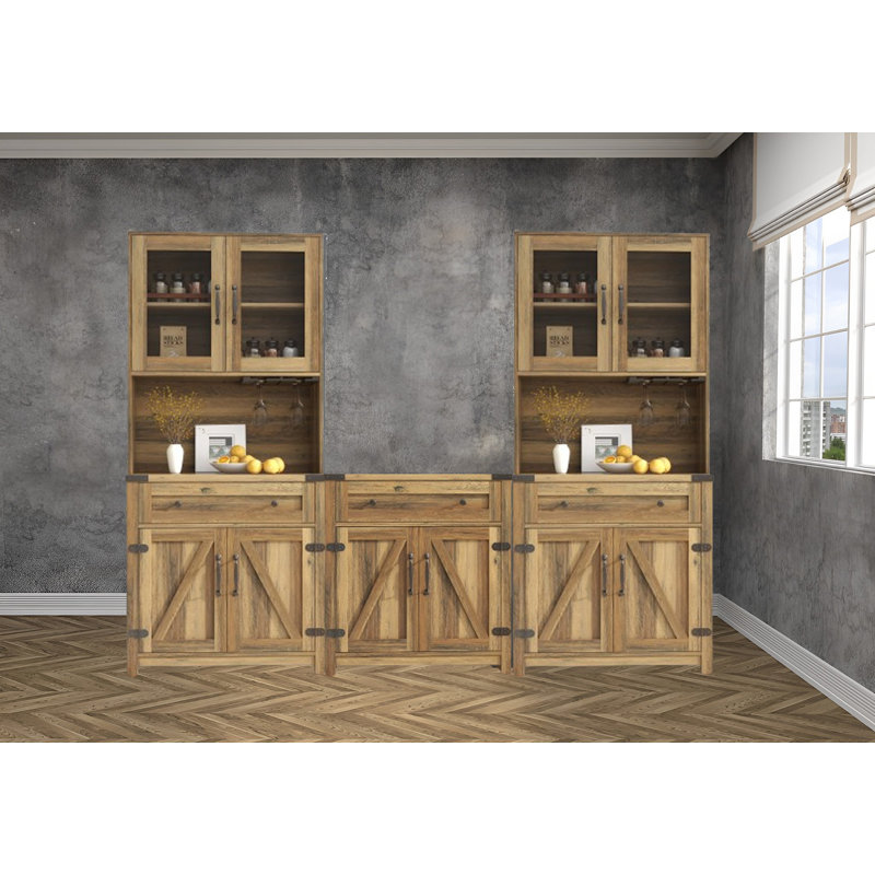 Gracie Oaks Izebella 93'' Bar Cabinet | Wayfair