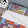 Design Art House With Red Roof In The Village - Modern Duvet Cover Set ...