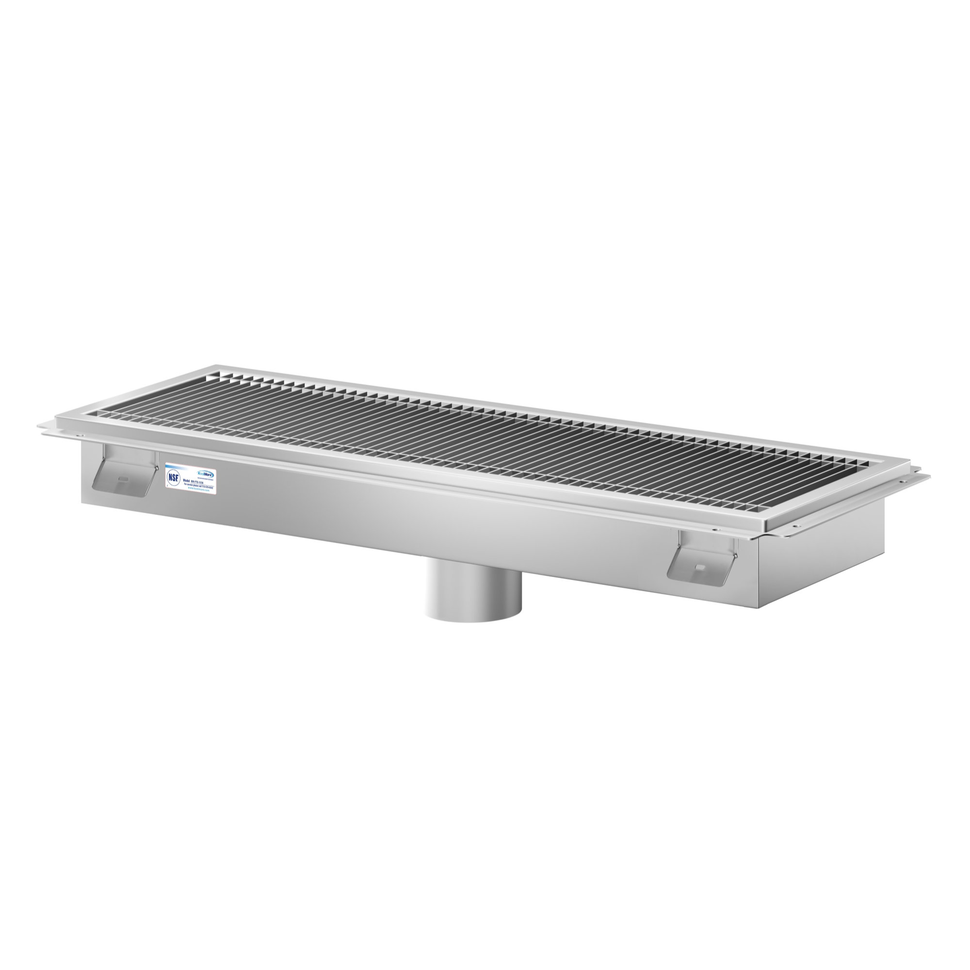 KoolMore 12" x 36" Stainless Steel Floor Trough Drain, 14-Gauge with ...