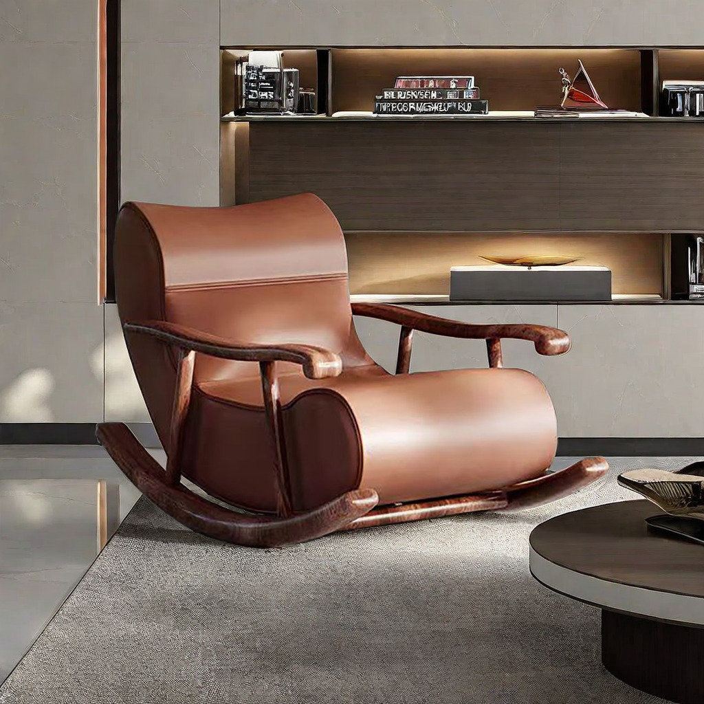 Comfort Zone Furniture.e New Chinese solid wood rocking chair light ...