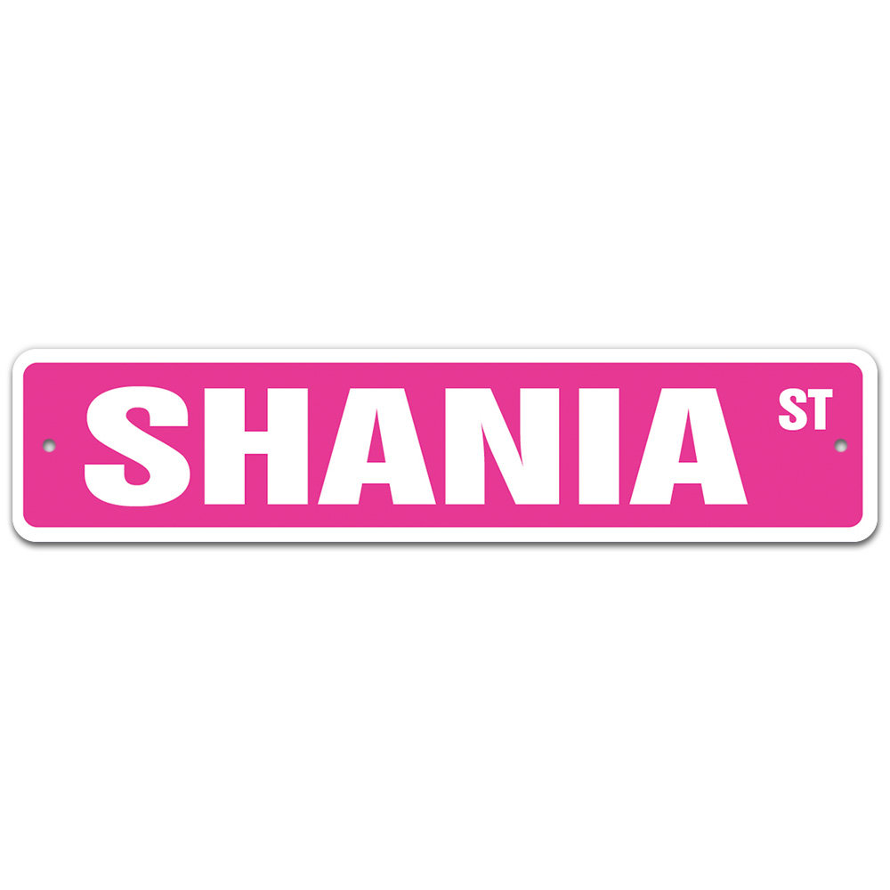 East Urban Home SHANIA Aluminum Street Sign Childrens Name Room Metal ...