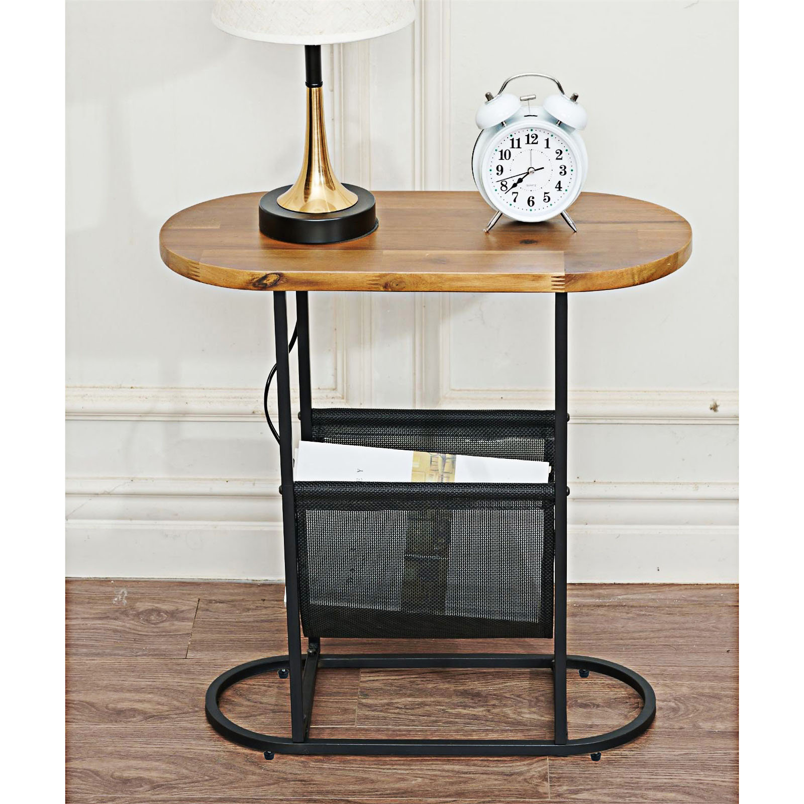 17 Stories Oval Small Side Tables Nightstand | Wayfair