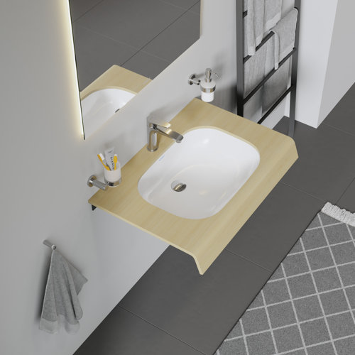 Duravit D-Code Ceramic Oval Undermount Bathroom Sink with Overflow ...