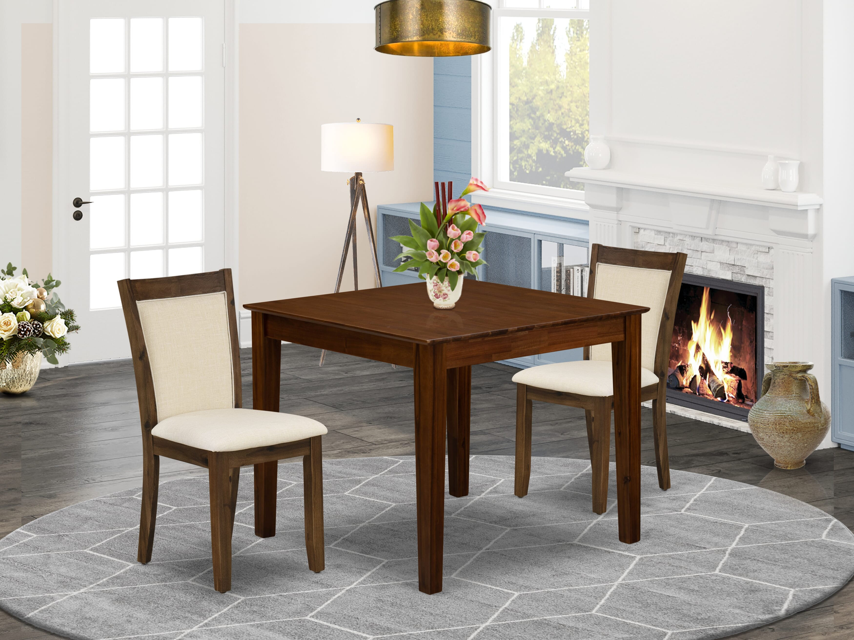 Red Barrel Studio® 3 Pc Dining Set Contains a Square Dining Table and 2 ...