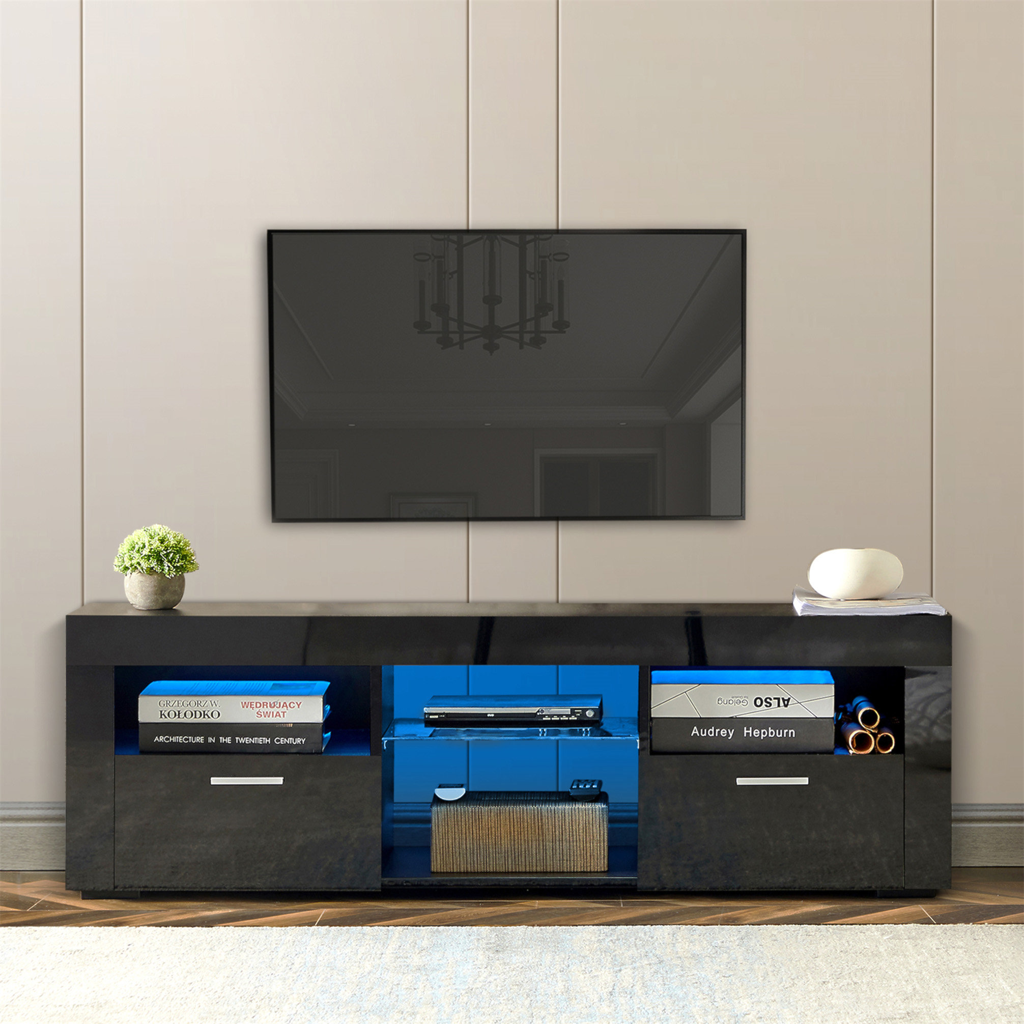 Wade Logan Amima Mid Centry Modern Tv Stand , media console ...