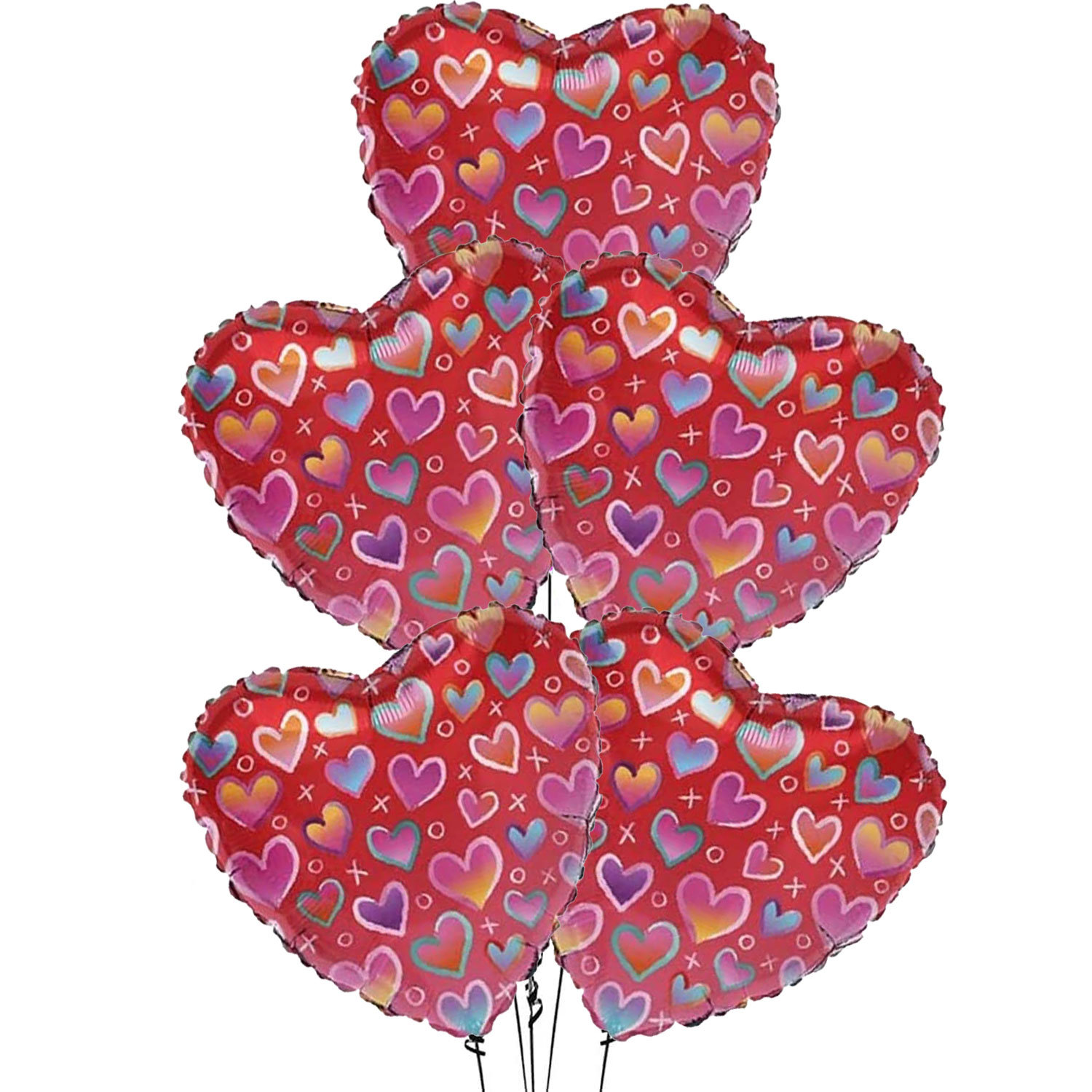 PMU Valentines Day Hearts Xo 18 Inch Mylar Foil Balloon | Wayfair