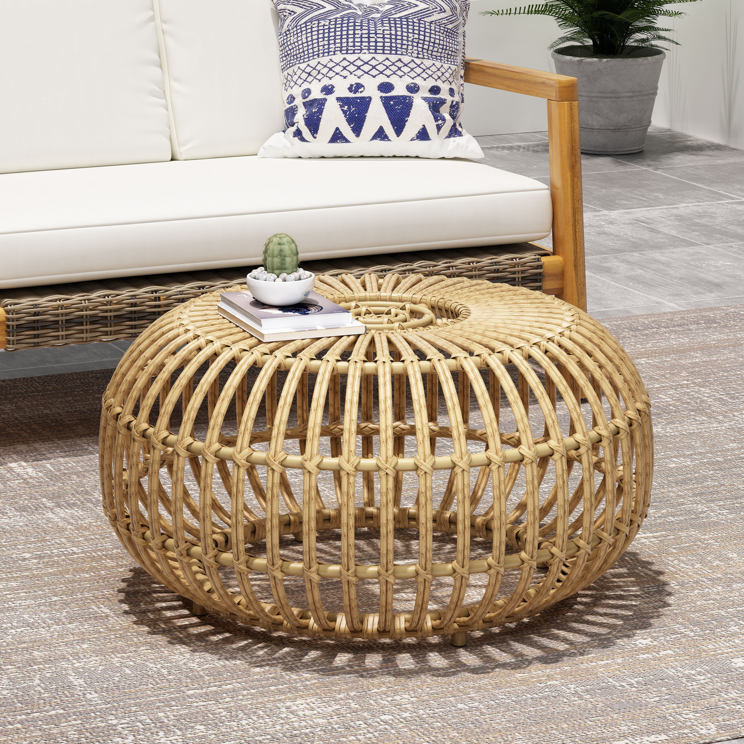 Bay Isle Home™ Mcchristian Outdoor Rattan Coffee Table & Reviews | Wayfair