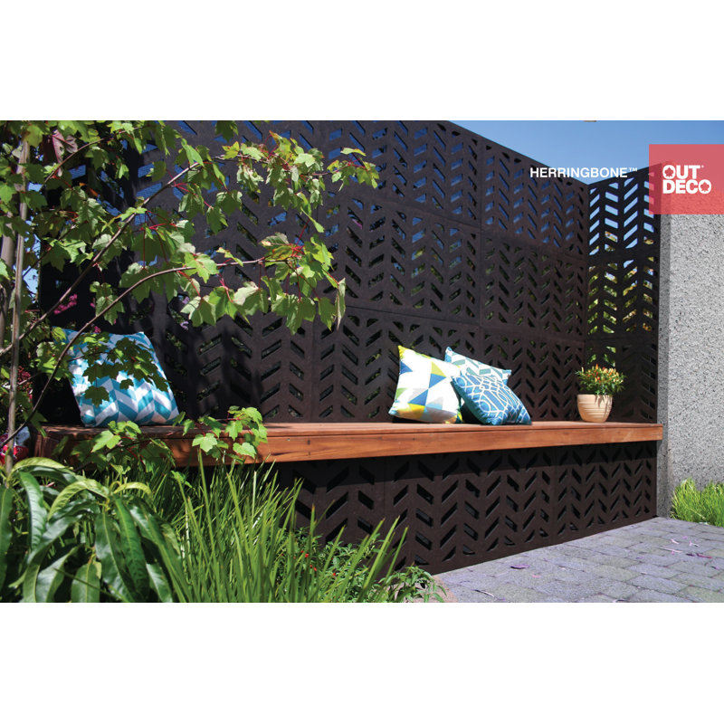 OUTDECO 48'' H x 24'' W Brown Composite Fencing | Wayfair