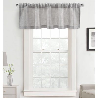 Ebern Designs CheshamLinen Textured Curtain Valances for Windows Light ...