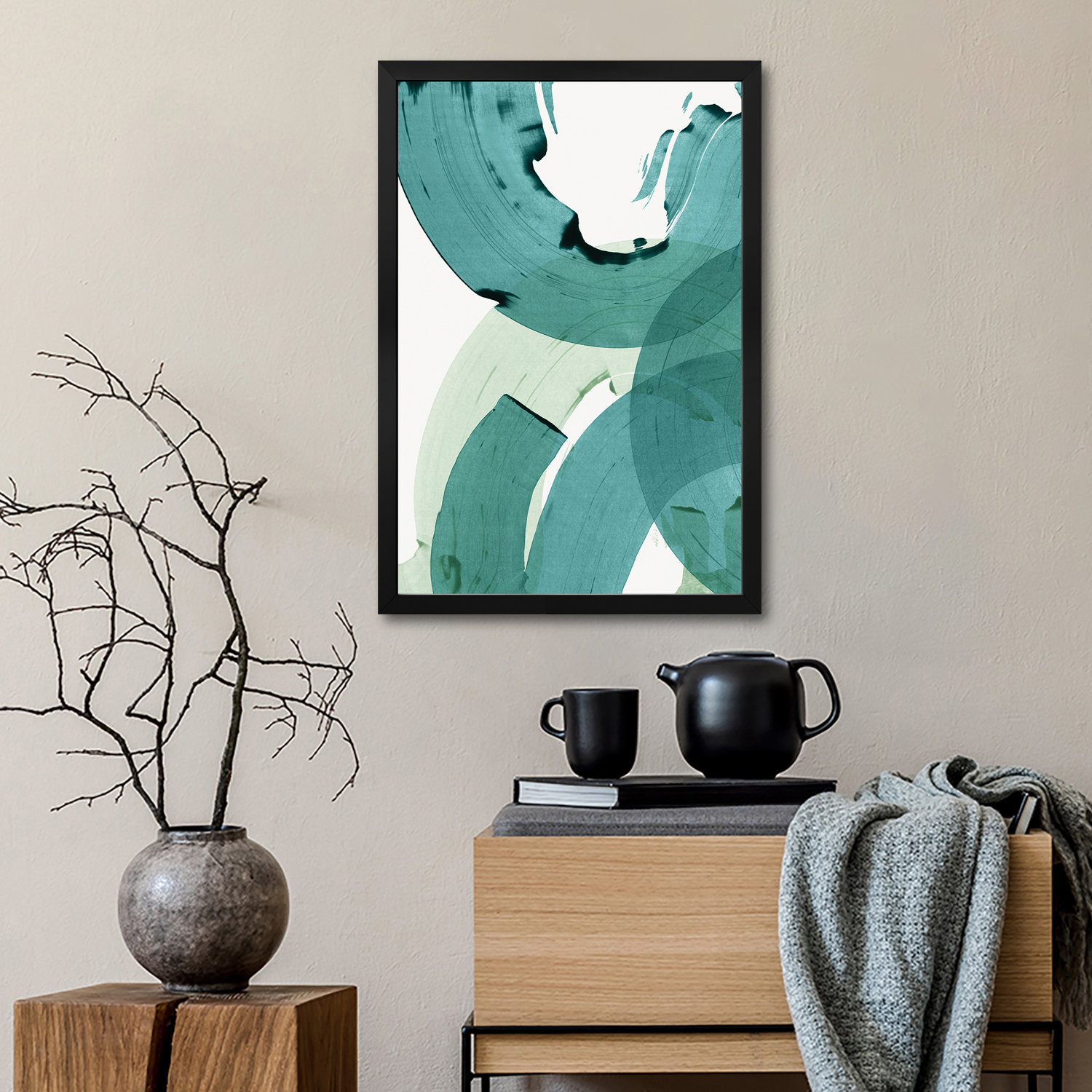Ivy Bronx Green Movement II Premium Framed Posters | Wayfair